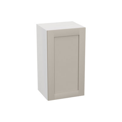GoodHome Ashmead Matt Pebble Wall Kitchen Cabinet (W) 400mm (H)720mm by ...