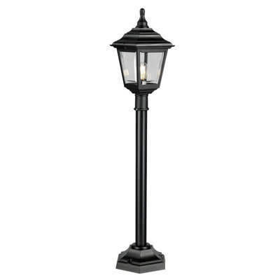 Stylish Outdoor Ip44 Mini Lamp Post With Led E27 Bulb - Black by B&Q ...