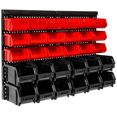 Tectake Shelving Storage Boxes - Rack For Small Parts, 30 Compartments ...