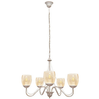 Luminosa Lighting Luminosa Allena Multi Arm Pendant Ceiling Light White ...