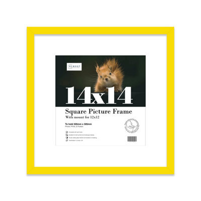 "14X14"" Yellow Picture Frame - 14X14"" Square Frame With 12X12"" Mount ...
