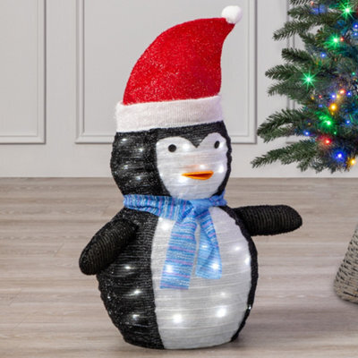 Christow Pop Up Led Christmas Decoration Light Up Penguin Battery ...
