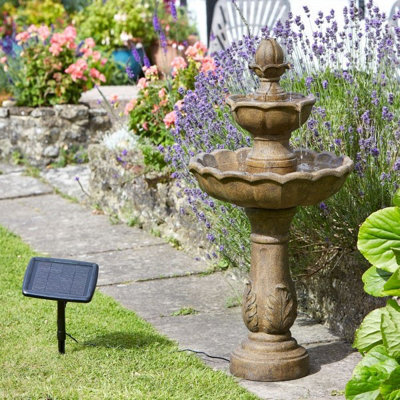 Smart Garden Solar Kingsbury 3 Tier Garden Water Feature Fountain Bird ...