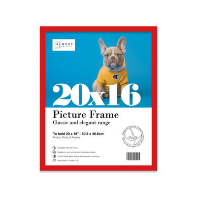 20X16 Red Picture Frame (40.6 X 50.8Cm) Poster, Photo, Artwork, Gallery ...