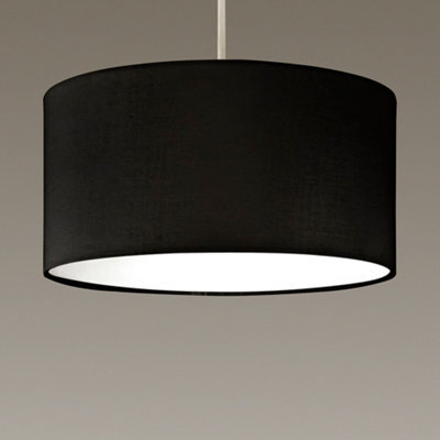 K Living Modern Drum Black Pendant Ceiling Light Shades With Diffuser ...