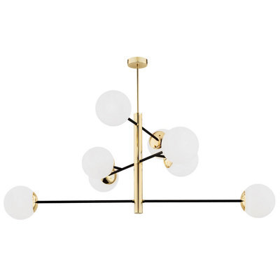 Luminosa Lighting Luminosa Cameron Globe Pendant Ceiling 8 Light Opal ...