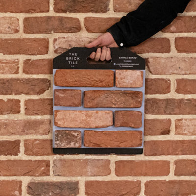 Blend 3 Brick Slip Sample Panel - The Reclaimed Collection - The Brick Tile Company by B&Q ...