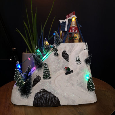 Samuel Alexander 29Cm Light Up Animated Snowy Ski Field Christmas ...