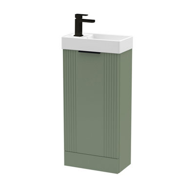 Balterley Green 400mm Floor Standing Cloakroom Vanity Basin Unit With ...