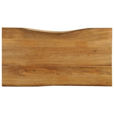 Berkfield Table Top 100X60X2.5 Cm Live Edge Solid Wood Mango by B&Q ...