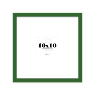 "10X10"" Green Picture Frame - 10X10"" Square Frame With 6X6"" Mount ...