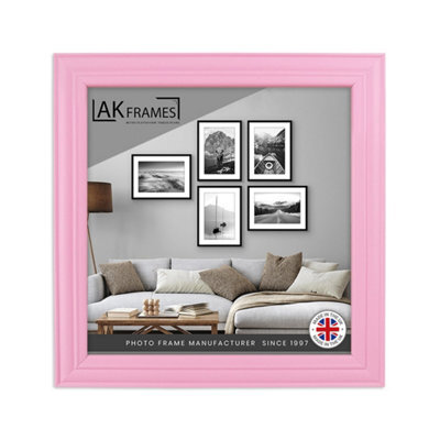"AK Frames 4X4"" Classic Pastel Pink Modern Picture Frame - Poster ...