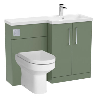 Level Bathroom Bundle Floor Standing Vanity Basin And Wc Unit With Pan ...