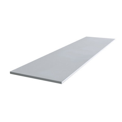 Matt White Stone Effect Chamfered Straight Edge Acrylic Worktop (T) 1 ...