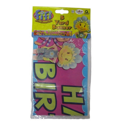 Fifi And The Flowertots Foil Happy Birthday Banner Multicoloured (One ...