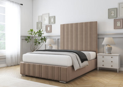 Comfort Beds Lorenzo Mink Plush Bed Frame by B&Q | ufurnish.com