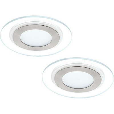 2 Pack Modern Wall And Ceiling Flush Downlight With Built-In Led In ...
