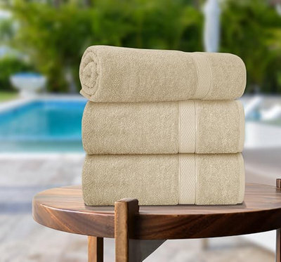 Casabella 3 Pack 90Cm X 180Cm Super Jumbo Extra Large Bath Sheet by B&Q ...
