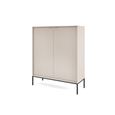 Arte Nova Highboard Cabinet In Cashmere - Premium Laminated Board - Abs ...