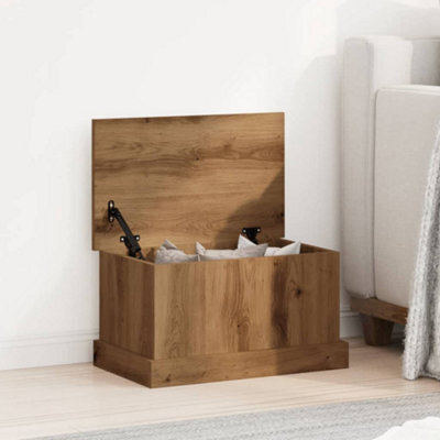Berkfield Storage Box Artisan Oak 30X50X28 Cm Engineered Wood by B&Q ...