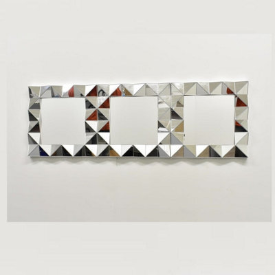 DEENZ Set Of 3 40X40Cm 3D Decorative Wall Mirror Square Home Decor Art ...