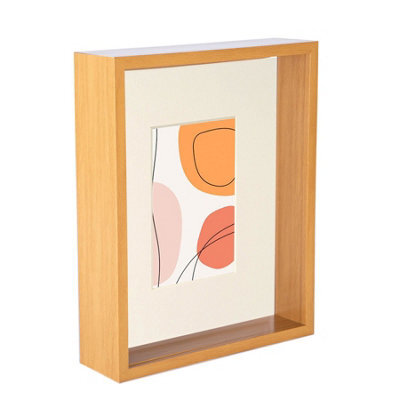 "Nicola Spring 3D Deep Box Photo Frame - 8 X 10"" With 4 X 6"" Mount ...