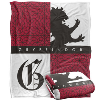 Harry Potter Gryffindor Squares Blanket Multicoloured (One Size) by B&Q ...