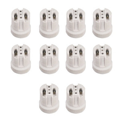 E27 Bulb Holder Edison Screw White Ceramic Porcelain Lamp Holder For ...