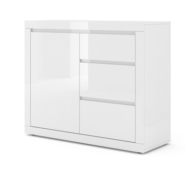 Arte Stylish Bello Bianco Ii 105Cm Chest Of Drawers In White Matt With ...