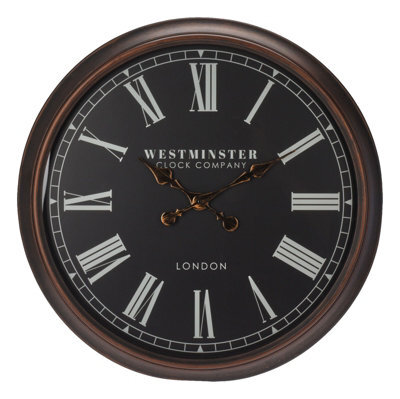 Jack Stonehouse Extra Large Round Antique Roman Numerals Wall Clock ...