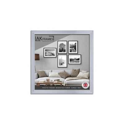 "AK Frames 17X17"" Classic Silver Modern Picture Frame - Poster Frame ...