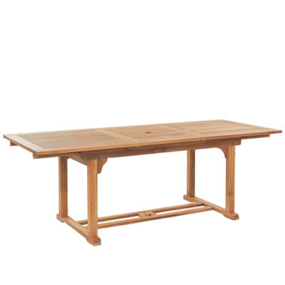 Beliani Extending Garden Dining Table Java 160/220 Cm 90 Cm Acacia Wood Light Brown by B&Q ...