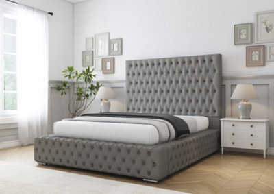 Comfort Beds Ambassador Pewter Dumfries Bed Frame by B&Q | ufurnish.com