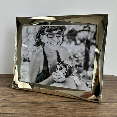 Photo Frames & Art Pf&a Silver Plated Geometric Photo Frame - 10X8 by B ...