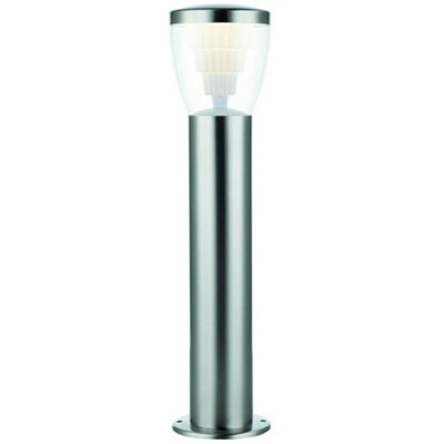 500mm Outdoor Led Lamp Post Bollard Round Brushed Steel 10W Cool White ...