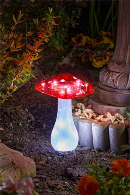 3 X Smart Garden Magic Mushroom Toadstool Post Bollard Ground Solar ...