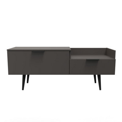 Fuji Tv Console Unit In Graphite (Ready Assembled) by B&Q | ufurnish.com