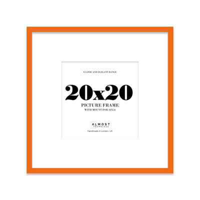 "20X20"" Orange Picture Frame - 20X20"" Square Frame With 16X16"" Mount ...