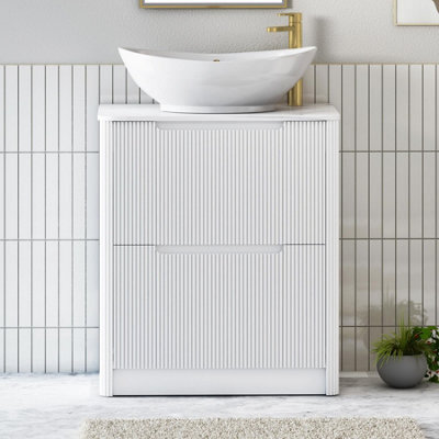 Royal Bathrooms Avenza 800mm Matte White Floor Standing Countertop ...