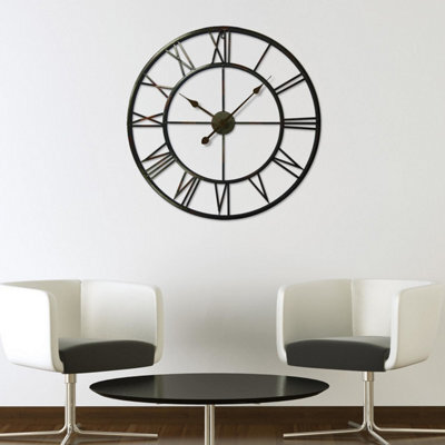 Walplus Roman Numerals Wall Clock For Indoor - Vintage Look Clock ...