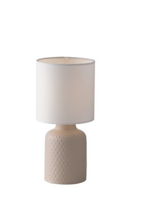 Luminosa Lighting Luminosa Ravello Ceramic Table Lamp With Fabric Shade, Ancient Pink, White ...