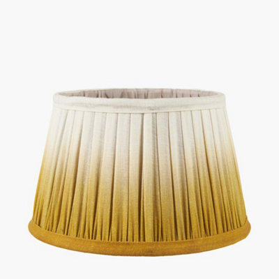 Pacific Lifestyle 35Cm Mustard Yellow Ombre Pleated Tapered Lamp Shade ...