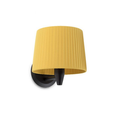 Luminosa Lighting Luminosa Samba Wall Light With Shade Yellow, E27 by B ...