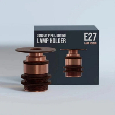 E27 Es Bulb Lamp Holder Batten Lamp Fitting Threaded 20mm Conduit Pipe ...