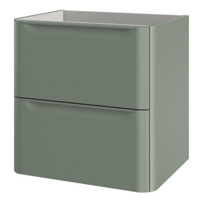 GoodHome Nevado Standard Matt Green Wall-Mounted Bathroom Vanity Unit ...