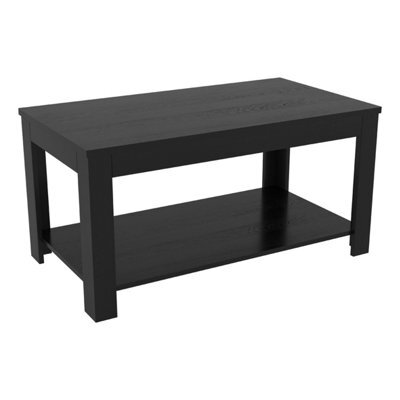 Avf 90Cm X 50Cm Calibre Coffee Table - Black Oak by B&Q | ufurnish.com