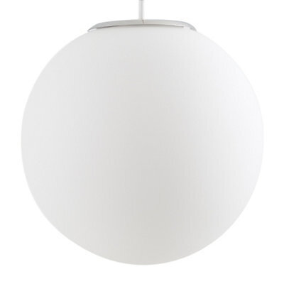 Valuelights Metropolis Modern Large White Glass Globe Ceiling Light ...