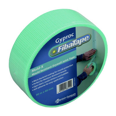 Gyproc Fibatape Mold-X Drywall Joint Tape Green (One Size) by B&Q ...