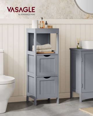 Songmics Vasagle Floor Cabinet, Freestanding Storage Unit, With 2 ...