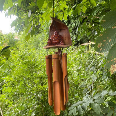 Minster Garden Happy Buddha Wind Chime - L7 X W30 X H50 Cm by B&Q ...